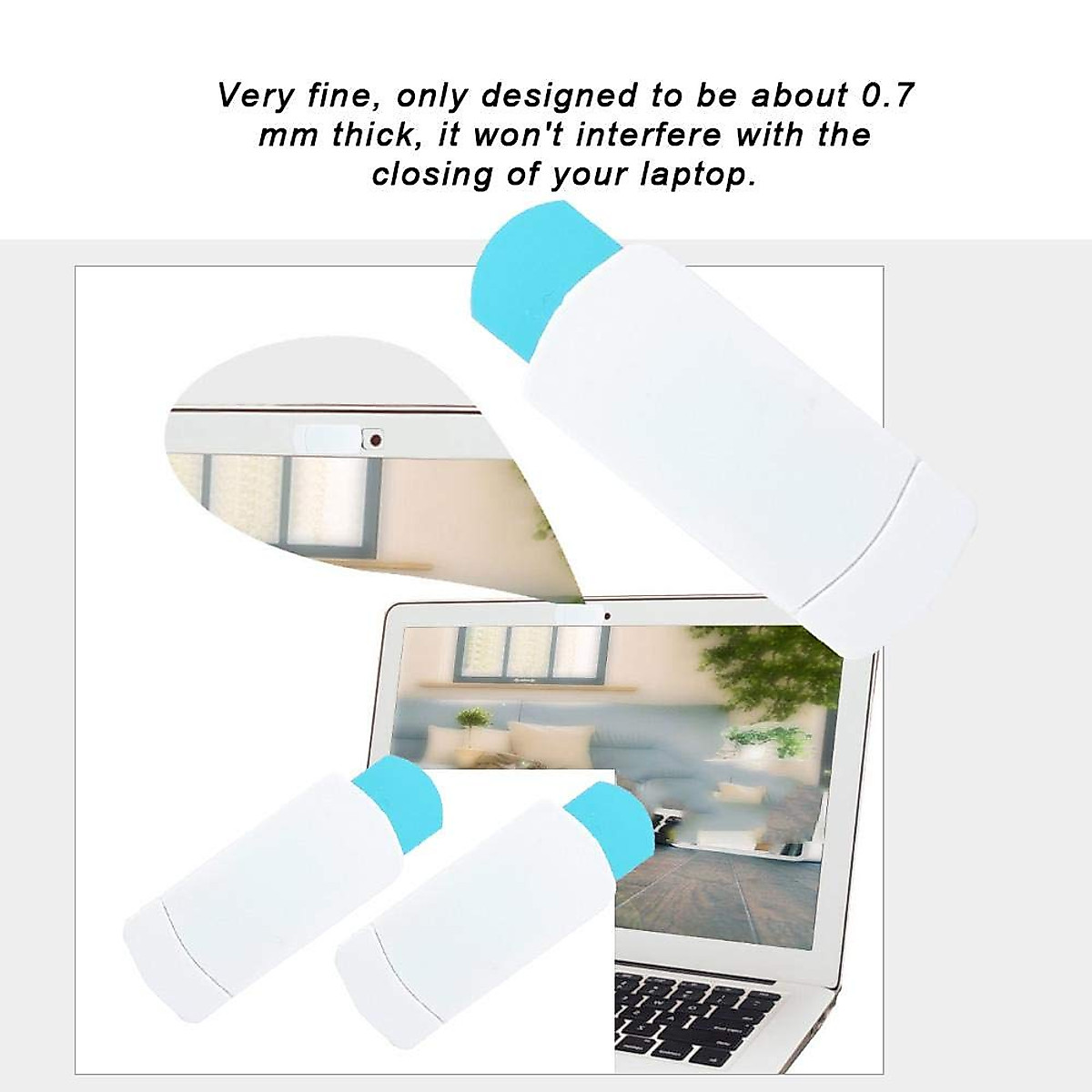 Webcam Cover Ultra Thin Plastic Lens Cap Cover Anti-hacker Privacy Security Suitable for Smartphones Tablets Desktops Laptops(white)