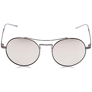 Ray-Ban Men's Casual Round Sunglasses, Multicoloured (Matte Gunmetal), 52