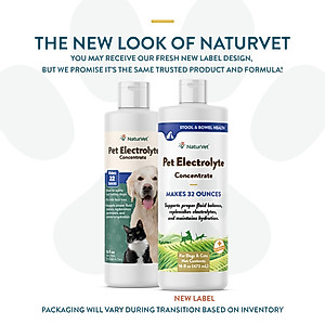 NaturVet Pet Electrolyte Concentrate for Dogs and Cats, 16 oz Liquid Concentrate, Made in The USA with Globally Source Ingredients