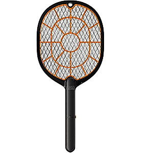 BLACK+DECKER Electric Fly Swatter & Fly Zapper- Bug Zapper Racket Indoor & Outdoor- Handheld, Heavy- Duty Mosquito Swatter, Battery- Powered, Non- Toxic Safe for Humans & Pets Fly Swatters