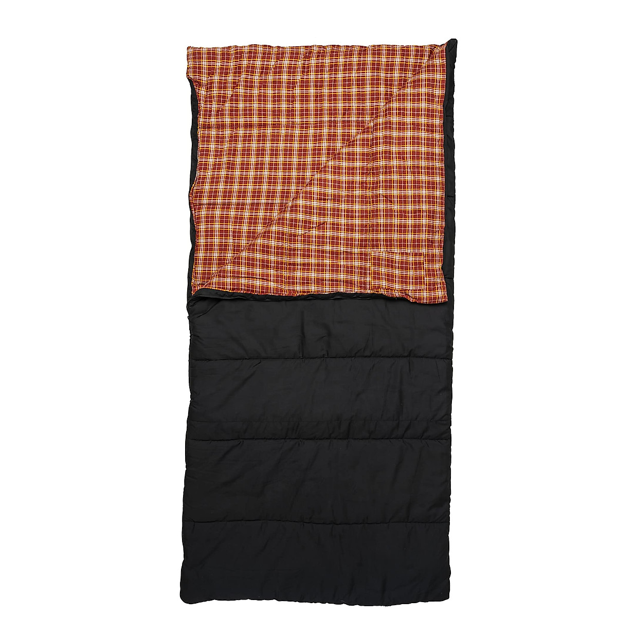 TETON Sports Evergreen Sleeping Bag - Large Cold-Weather Sleeping Bags with -10˚F, 0˚F, 20˚F, 35˚ Fahrenheit options with an L-Zipper - Camping Gear Accessory for Car & Tent Campers, Night/Red, 0F