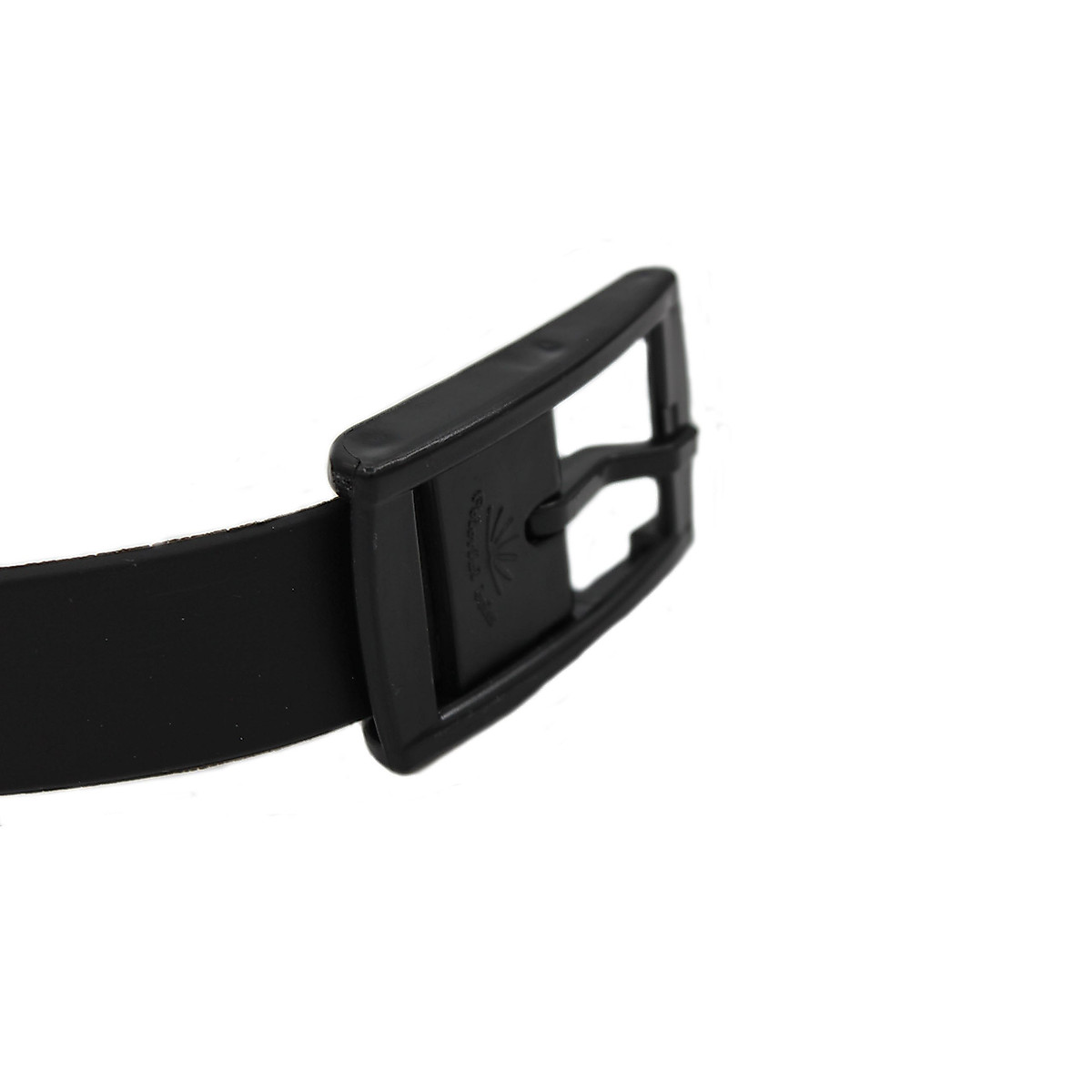 XINMELISHANG 115x3.5cm Unisex Women Men Adjustable Rubber Silicone Belt with Plastic Buckle (Black)