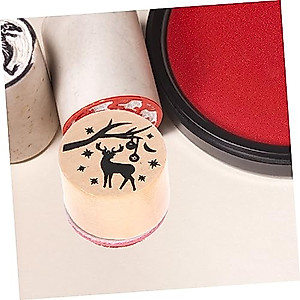 EXCEART Decorative 24 pcs Christmas Stamp Christmas Gifts stampers for Wooden playset Scrapbook Seal Cartoon Stamps Playthings DIY Stampers Stampers Portable Gift Bag