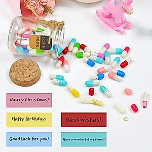 Capsule Letters Message in a Bottle, Romantic Love Capsule Pills Gift for Boyfriend Husband Girlfriend Wife Friend Birthday Christmas Anniversary Valentine Day Father Day