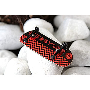 Skull Fingerboards Japan Red Edition 34mm Pro Complete Professional Wooden Fingerboard Mini Skateboard 5 PLY with CNC Bearing Wheels