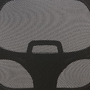 Office Star EM Series Mesh Screen Back Office Task Chair with Built-in Lumbar Support and Adjustable Back, Black Vinyl