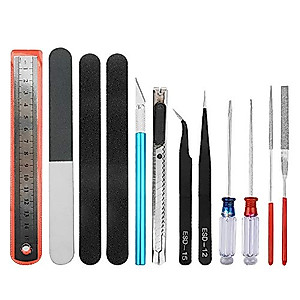 TOVOT 21PCS Model Tools Hobby Building Tools Craft Set Modeler Basic Building Kit for Gundam Model Assembling Building and Repairing