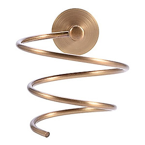 Weojeviy Hair Dryer Holder, Brass Wall Mount Blow Dryer Holder, Antique Hair Dryer Shelf Wall Mount Solid Brass Storage Rack Bathroom Organizer Shelf, Hidden Installation
