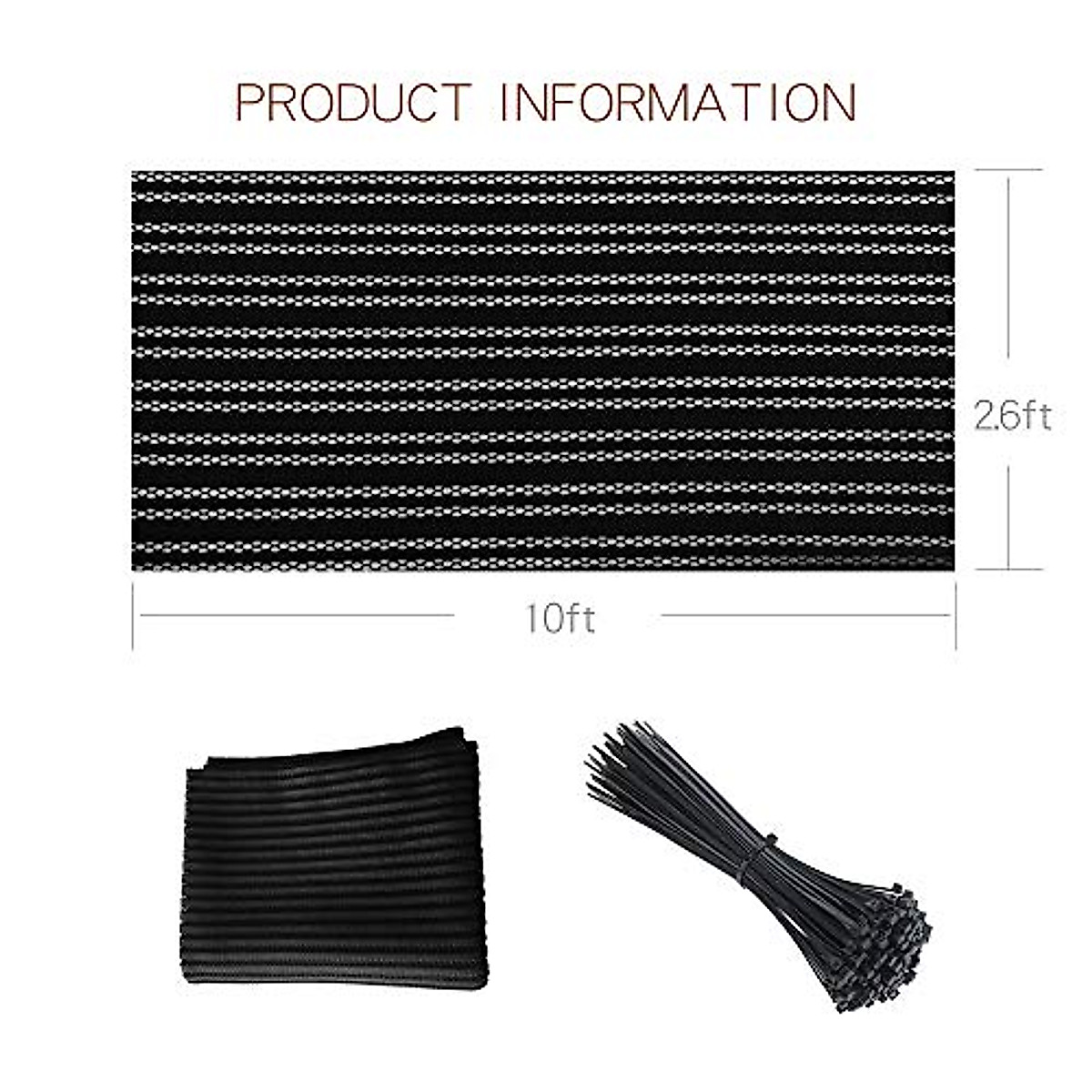 MAYbabe Netting- Banister Guard for Child, Safety Net, Rail Balcony Banister, Stair Net.Patios or Balcony Use.Safety for Indoor&Outdoor(10ft-Black-First Generation)