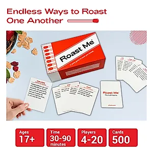 Roast Me Adult Card Game to Flame All Those Around You, Perfect for Party Games with 420 Life-Changing Roasts and 70 Hilarious Challenges