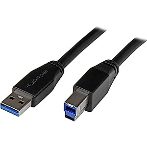 StarTech.com 30ft USB 3.0 (5Gbps) USB-A to USB-B Cable - M/M - Active - USB Type-A to USB Type-B Cable - USB 3.2 Gen1 Cable, TAA (USB3SAB10M)