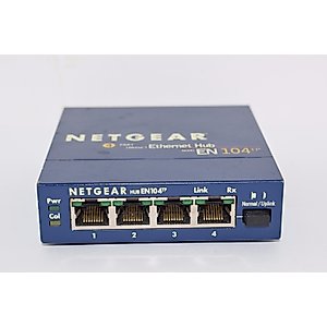 Netgear EN104TP 4-Port 10 Mbps Ethernet Hub RJ-45 with Uplink Button