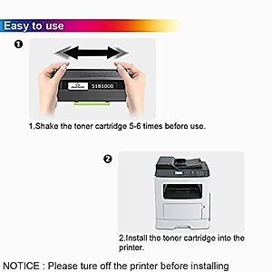 CHENPHON Compatible 51B00A0 51B1000 MS317 MX317 Toner Cartridge use for Lexmark MS317 MS417 MS517 MS617 MX317 MX417 MX517 MX617 MS317DN MS417DN MS517DN MX317DN MX417DN MX517DE Printer, 1-Pack