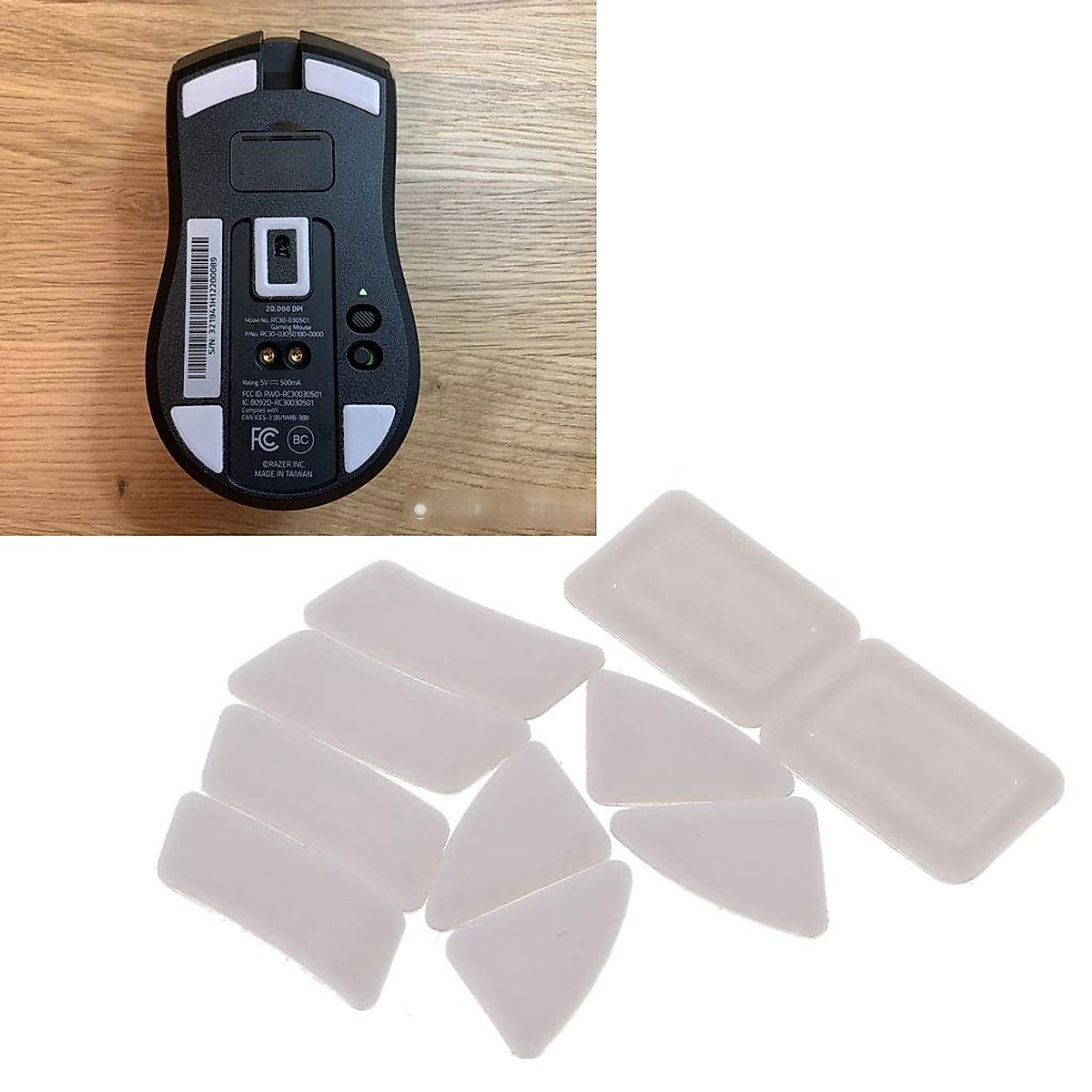 Gaming Mouse Feet Replacement, 2 SetsPack Tiger Gaming Curved Edges Mouse Feet, Mouse Skate, Mouse Pads for Razer Viper Ultimate Mouse White Mouse Glides Curve Edge, Mice Upgrade Kit, one size
