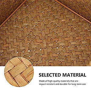 UPKOCH Wicker Baskets with Lids Woven Wicker Storage Bins with Lid Cube Seagrass Storage Bins Rattan Woven Decorative Storage Boxes for Shelves Organizing Toys Clothes