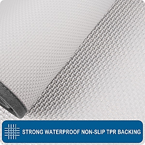 PURRUGS Machine Washable Kitchen Rug 32" x 47", Non-Slip/Skid Kitchen Runner Rugs & Floor Mats, Super Absorbent Soft Standing Mats for Kitchen, Sink & Laundry, Grey