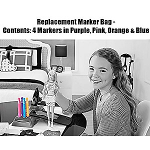 Replacement Markers for Barbie ~ Barbie Airbrush Designer ~ CLD91 ~ Replacement Markers in Purple, Pink, Orange & Blue