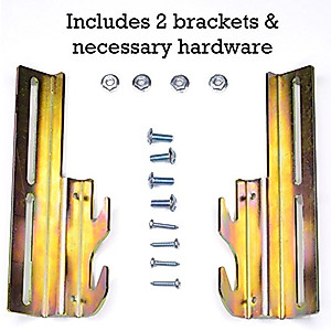 Ronin Factory Hook On Bed Frame Brackets Adapter for Headboard Extra Heavy Duty, Set of 2 Brackets with Hardware, 711 Bracket, Bolt-On to Hook-On Conversion