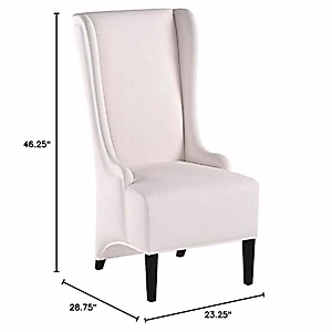 Christopher Knight Home Callie Fabric Dining Chair, Beige, 23.25" x 28.75" x 46.25"