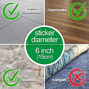 PAGOW 30pcs 6 Inch Classroom Floor Dots Floor Stickers, Waterproof Multi-Color Classroom Spots Stickers Markers, for Preschool Kindergarten Classroom ( Dot Diameter : 15 cm )