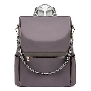 CLUCI Backpack for Women Travel Waterproof Nylon Anti Theft Lightweight Backpack Large Ladies Day Bags Dark Grey