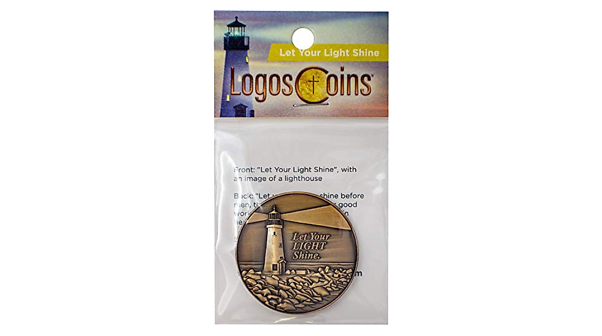 Let Your Light Shine Christian Challenge Coin - Gold Plated