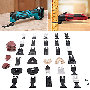 Saw Blades Carbide 108PCS Universal Oscillating Multitool Saw Blades High-Carbon Steel Cutting Polishing Tool Set Compatible for Bosch Multi-X