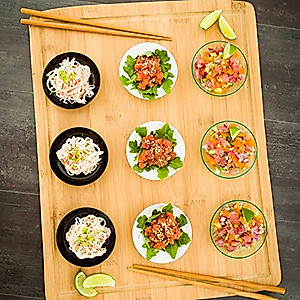 Restaurantware 17.5 Inch x 13.75 Inch Wood Cutting Board, 1 Heat-Resistant Wood Chopping Board - With Juice Groove, Sustainable, Natural Bamboo Professional Cutting Board, For Fruit, Cheese and Meat