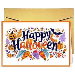 ANCEPO Funny Halloween Cards and Envelopes for Adults, Halloween Thank You Gifts, Happy Halloween Greeting Cards, Halloween Decorations for Kids Party Indoor
