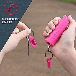 SABRE Campus Safety Pepper Gel with Quick Release Key Ring, 25 Bursts, 12-Foot (4-Meter) Range, Gel is Safer, Ergonomic Finger Grip