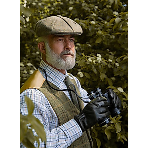 Dents Mens Abraham Moon Tweed 8 Piece Cap - Pewter Grey - Extra Large