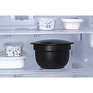 Nishinihon Pottery Rice Pot, Black, 43.3 fl oz (1,100 ml), Arita Ware Hitsu Rice