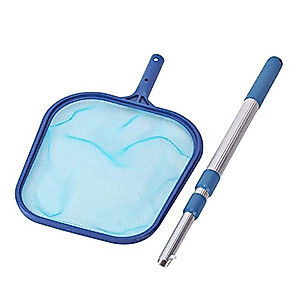IronBuddy Pool Skimmer Net with 17-41 inch Telescopic Pole Leaf Skimmer Fine Mesh Rake Net for Swimming Pool Hot Tub Spa Pond Cleaning