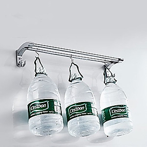 OMOONS Wall Mounted Bathroom Fittings Double Thicken Towel Shelf,Stainless Steel Towel Bar/50Cm