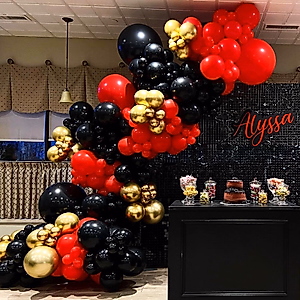 RUBFAC 120pcs Gold Balloons 12 Inches Chrome Metallic Balloons, Metallic Gold Balloons for Graduation Anniversary Wedding Party Supplies Garland Arch Decoration