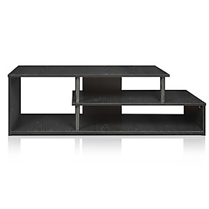 Furinno Econ Low Rise TV Stand, Black/Black