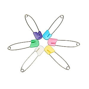 Generic Cloth Diaper Pins Stainless Steel Traditional Safety Pin 12pcs