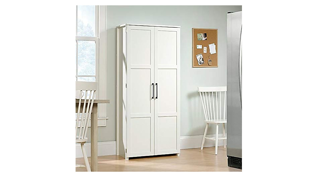 Sauder HomePlus Storage Cabinet - White Finish for Versatile Home Storage