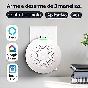 【OSI WIRELESS WIFI SMART HOME SECURITY MINI ALARM SYSTEM - 8 PIECE】DIY Home Wi-Fi Alarm Kit with Motion detector,Notifications with app,door/window sensor, siren,Compatible with Alexa,NO Monthly Fees