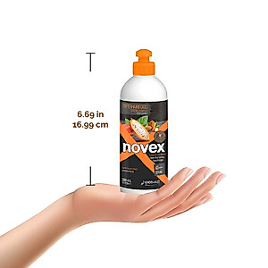 NOVEX Hair Care SuperFood Cacao & Almond Leave In (300ml/10oz)- VEGAN Formula. Nourishes and provides softness and shine