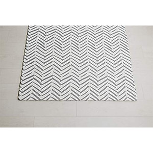 Baby Play Mat | One-Piece Reversible Foam Floor Mat | Large | Eco-Friendly | Extra Soft | Non-Toxic | Baby | Toddlers | Kids (Grey Dash + Diamond, Large)