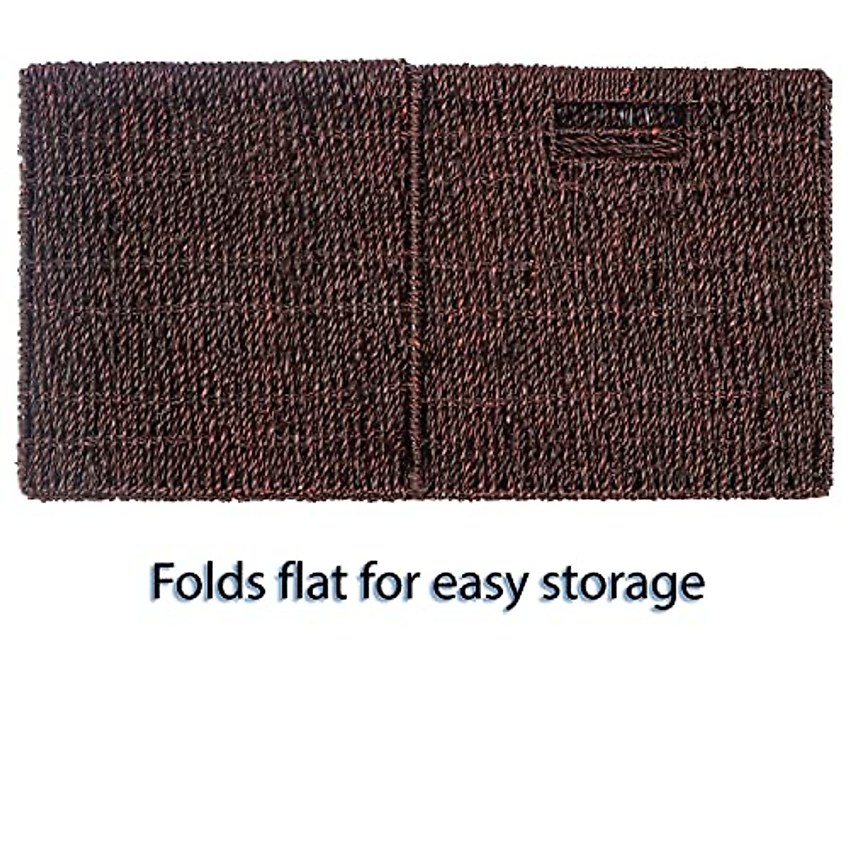 Trademark Innovations 12.5" Woven Storage Cube Basket Bin with Iron Wire Frame