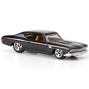 Hot Wheels Chevelle SS '69 Black 5 Spoke Chrome carriage & Ends 2008 1/64 #17