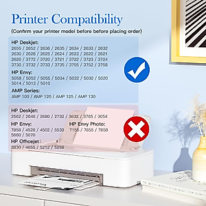 Valuetoner Remanufactured Ink Cartridges Replacement for HP 65XL 65 XL Combo Pack N9K04AN for Envy 5055 5052 5058 DeskJet 3755 2655 3720 3722 3723 3752 3758 2652 2624 High Yield Tray(2 Black)