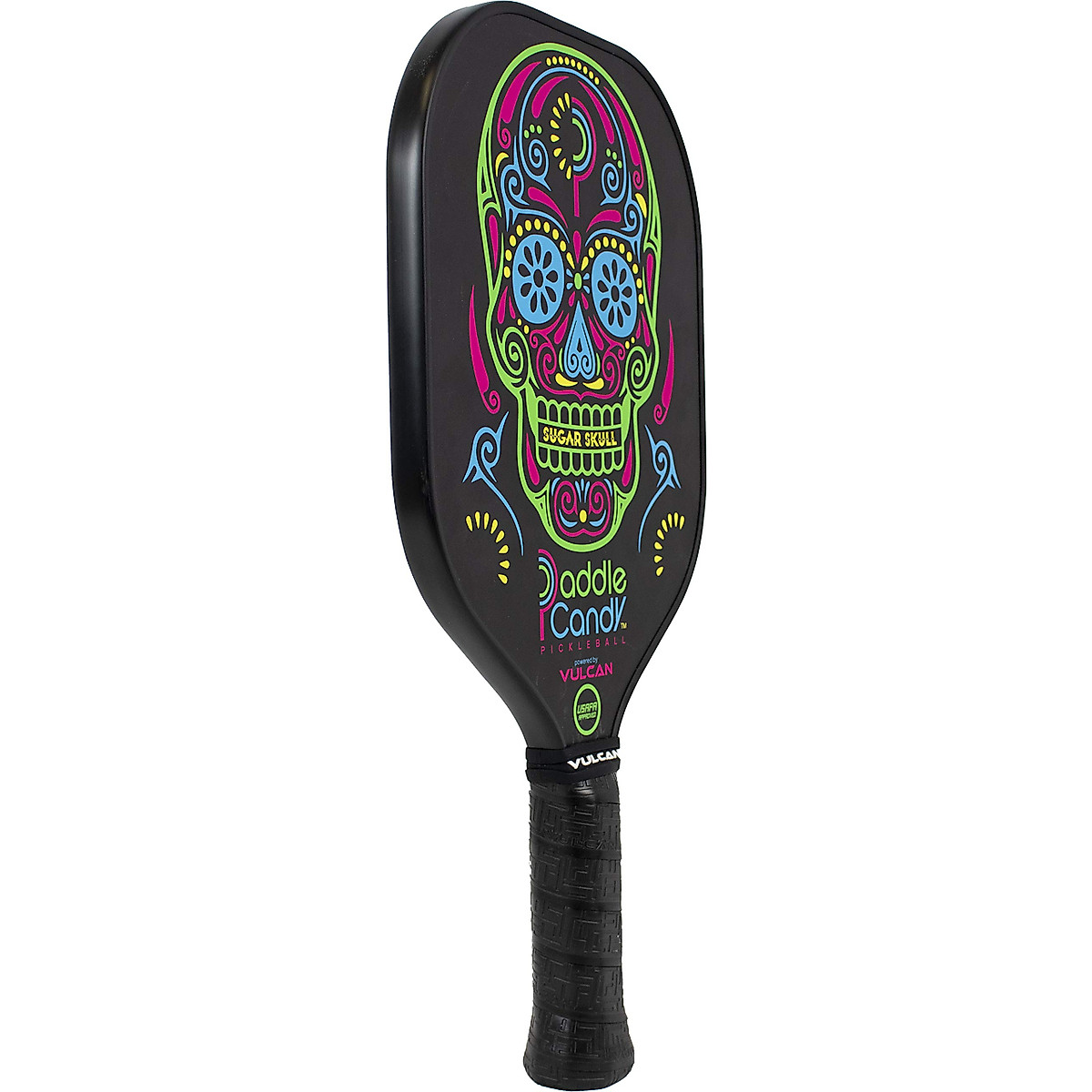 Vulcan | Paddle Candy Sugar Skull Pickleball Paddle | Hybrid Performance | Polypropylene Core | USAP Approved | Sugar Skull