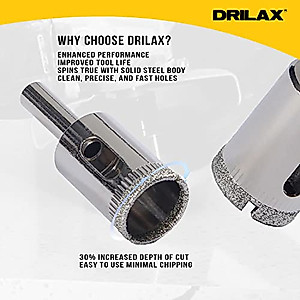 3/4 Inch Diamond Drill Bit Ceramic Pot Porcelain Tile Glass Bottle Granite Hole Saw 0.75 inches by Drilax