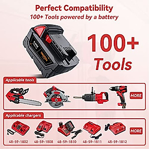 VANON High Output 18V 6.0Ah M-18 Battery Replacement for Milwaukee M 18 Battery Lithium ion 48-11-1850 48-11-1862 48-11-1840 48-11-1828 48-11-1815
