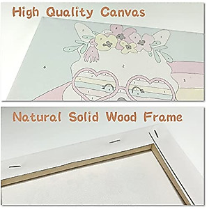 CarlonLin Framed 4 Pack Paint by Number for Kids, Paint by Numbers for Kids Ages 8-12, Paint by Numbers Kits Children Beginner, DIY Acrylic Oil Painting for Home Wall Decor (8x8inch)