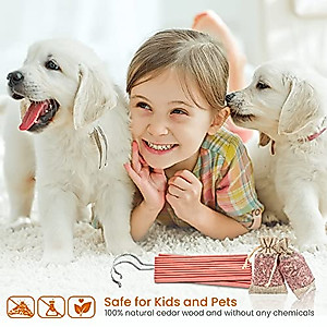 Homode Cedar Blocks for Clothes Storage, 100% Aromatic Red Ceder Wood, Cedar Balls and Cedar Chips for Closets and Drawers