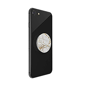 PopSockets Phone Grip with Expanding Kickstand, Marble PopGrip - Gold Lutz Marble